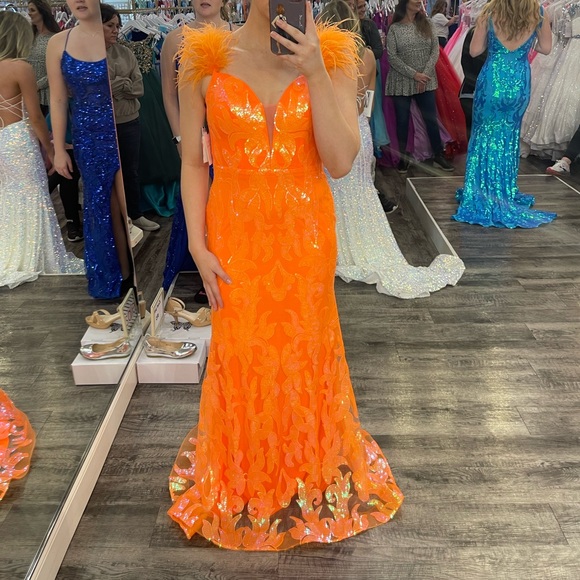 Dresses | Beautiful Orange Prom Dress | Poshmark